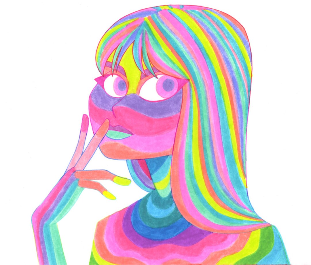 Rainbow Lady B - Etsy