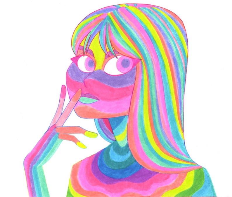 Rainbow Lady B - Etsy