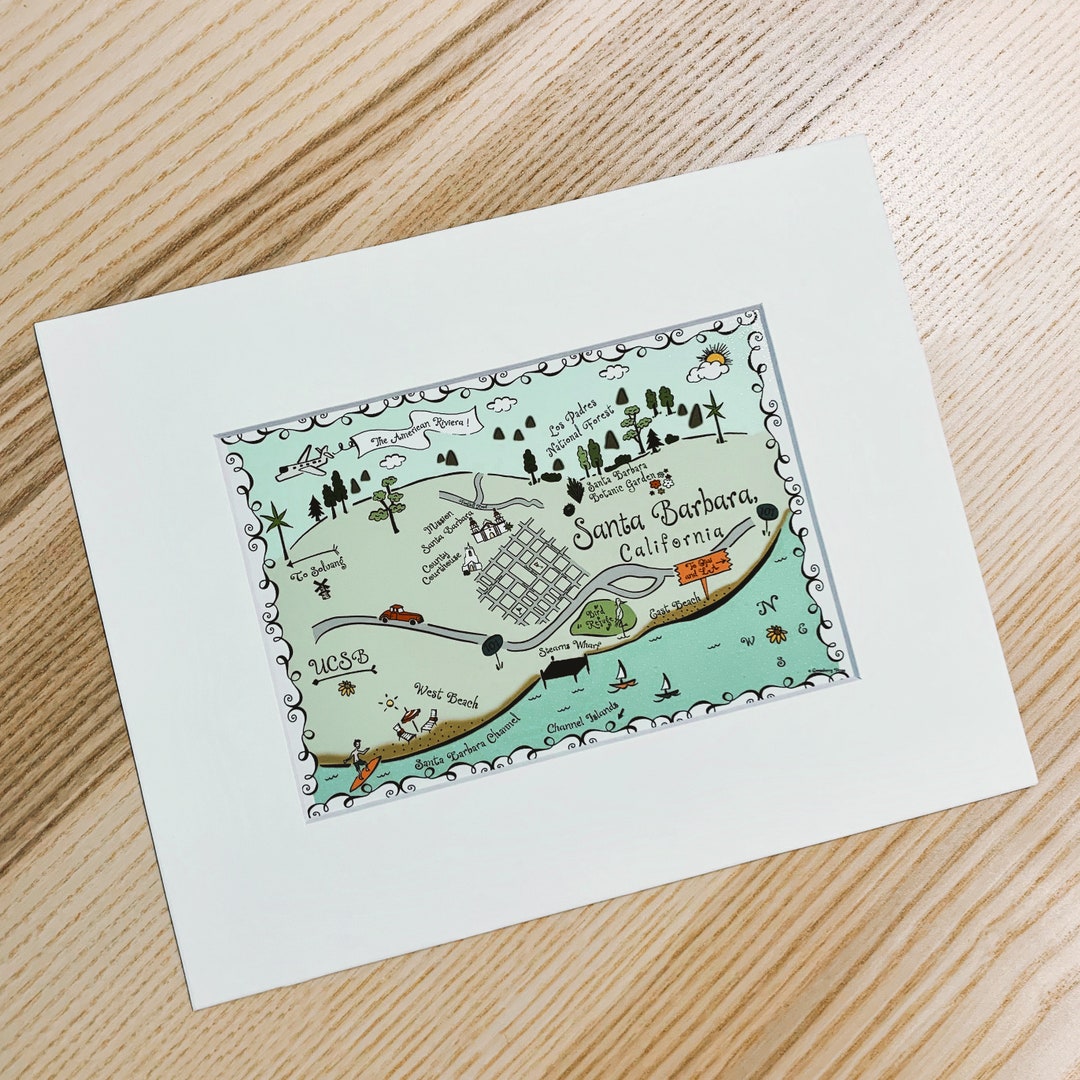 Santa Barbara Art Print - Etsy