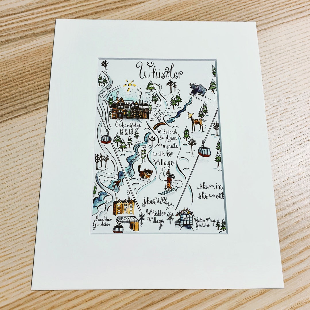 Whistler Map Art Print - Etsy