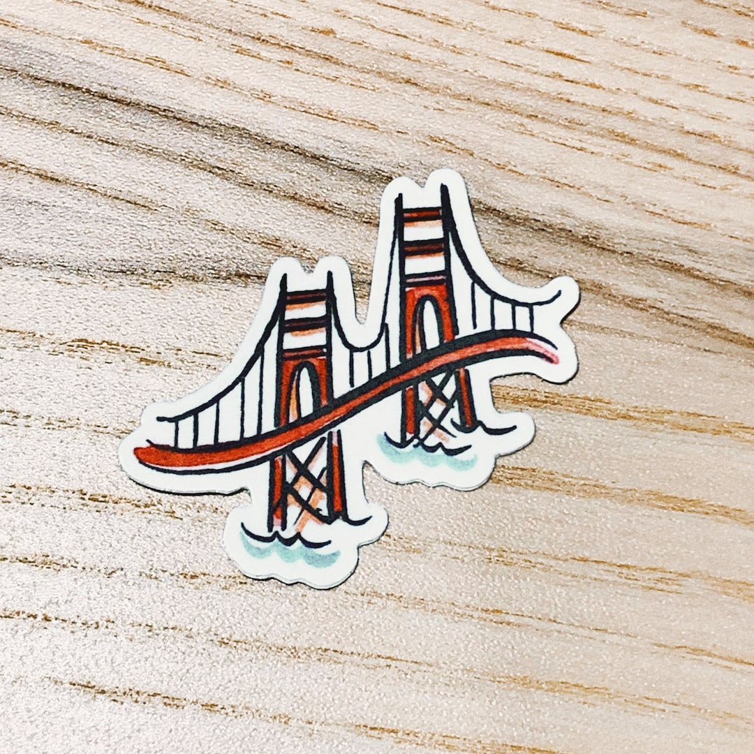 Golden Gate Bridge Vinyl Sticker - Etsy