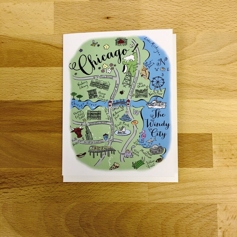 Chicago Card - Etsy
