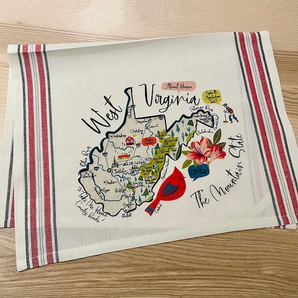 Map of Virginia - Etsy