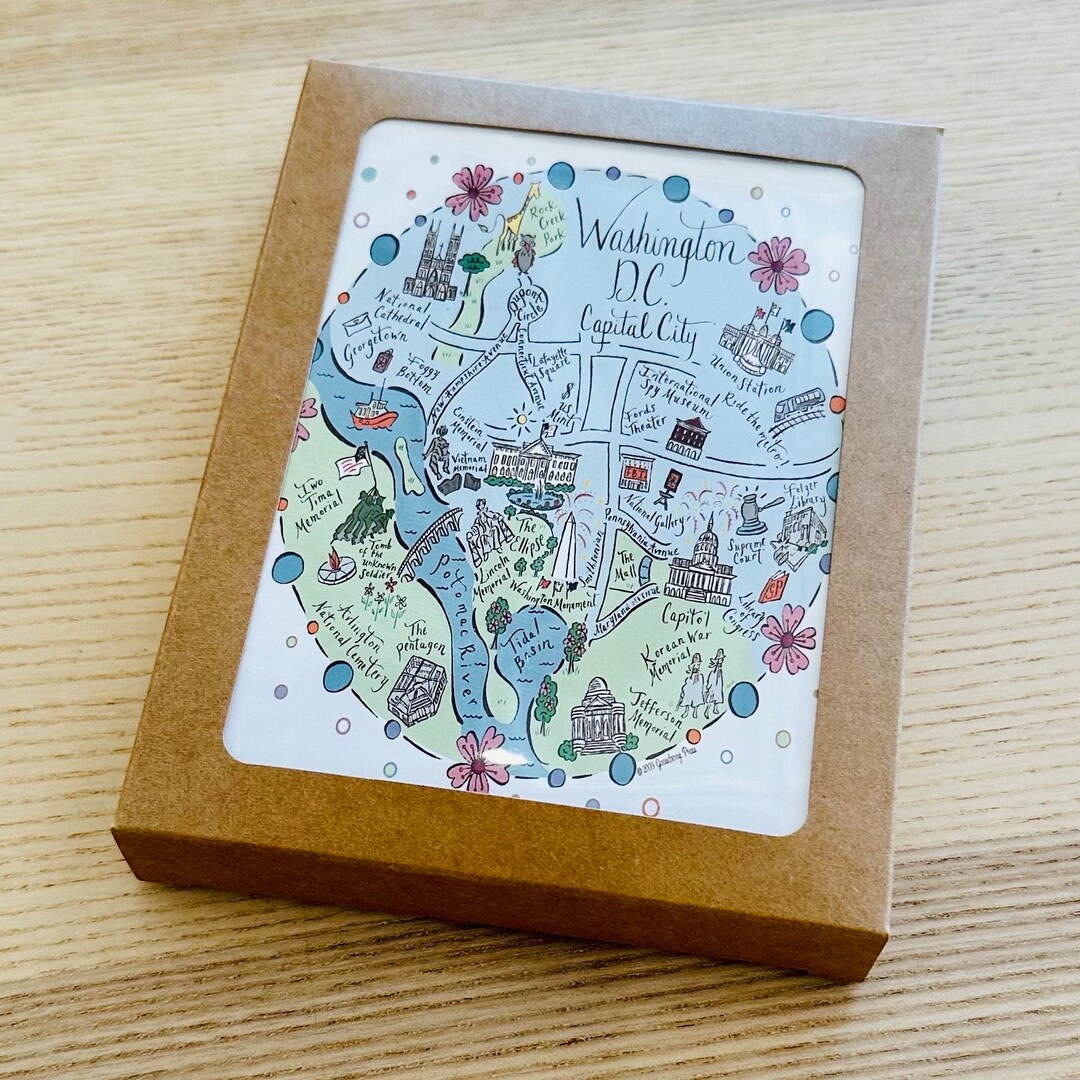 Washington DC Note Card Box Set (6 Cards) (design 1) - Etsy