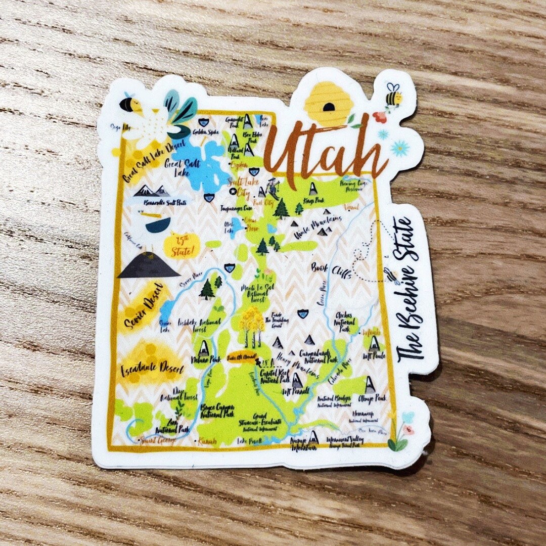 Utah State Vinyl Sticker - Etsy