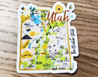 Utah State Vinyl Sticker - Etsy