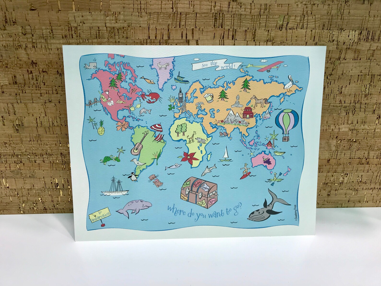 World Map Art Print (8 X 10) - Etsy