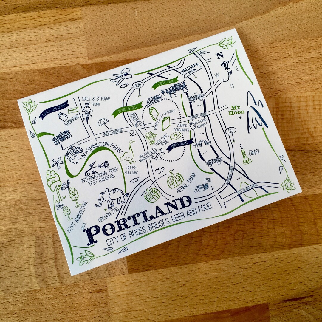 Portland Note Card - Etsy