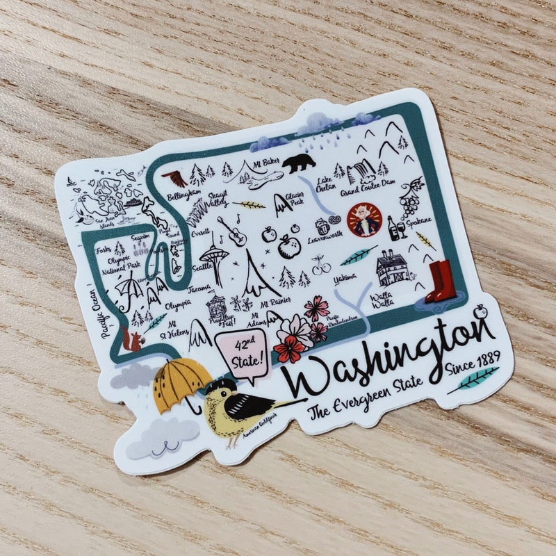Washington Sticker - Etsy