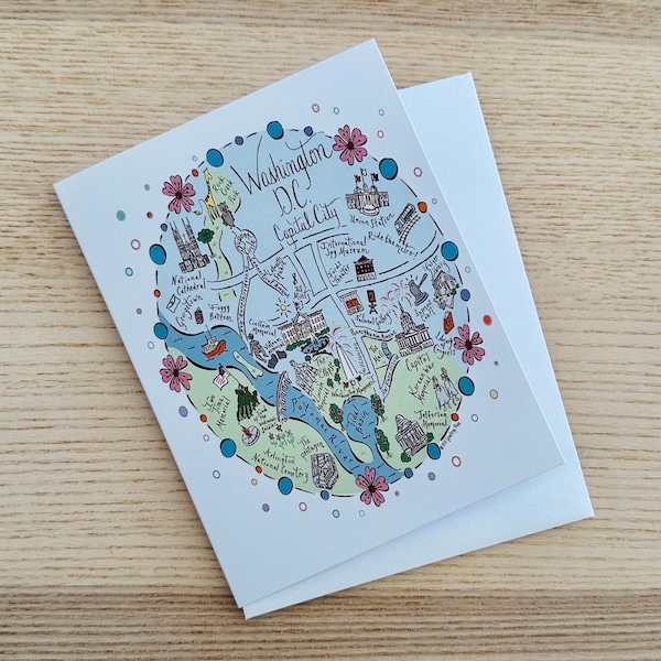 Washington Dc Map - Etsy