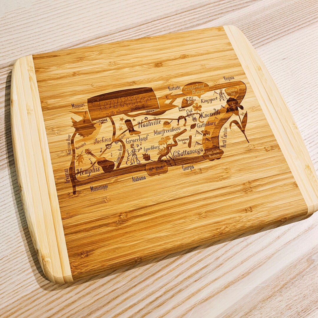 Tennessee Bamboo Cheese Board Small - Etsy