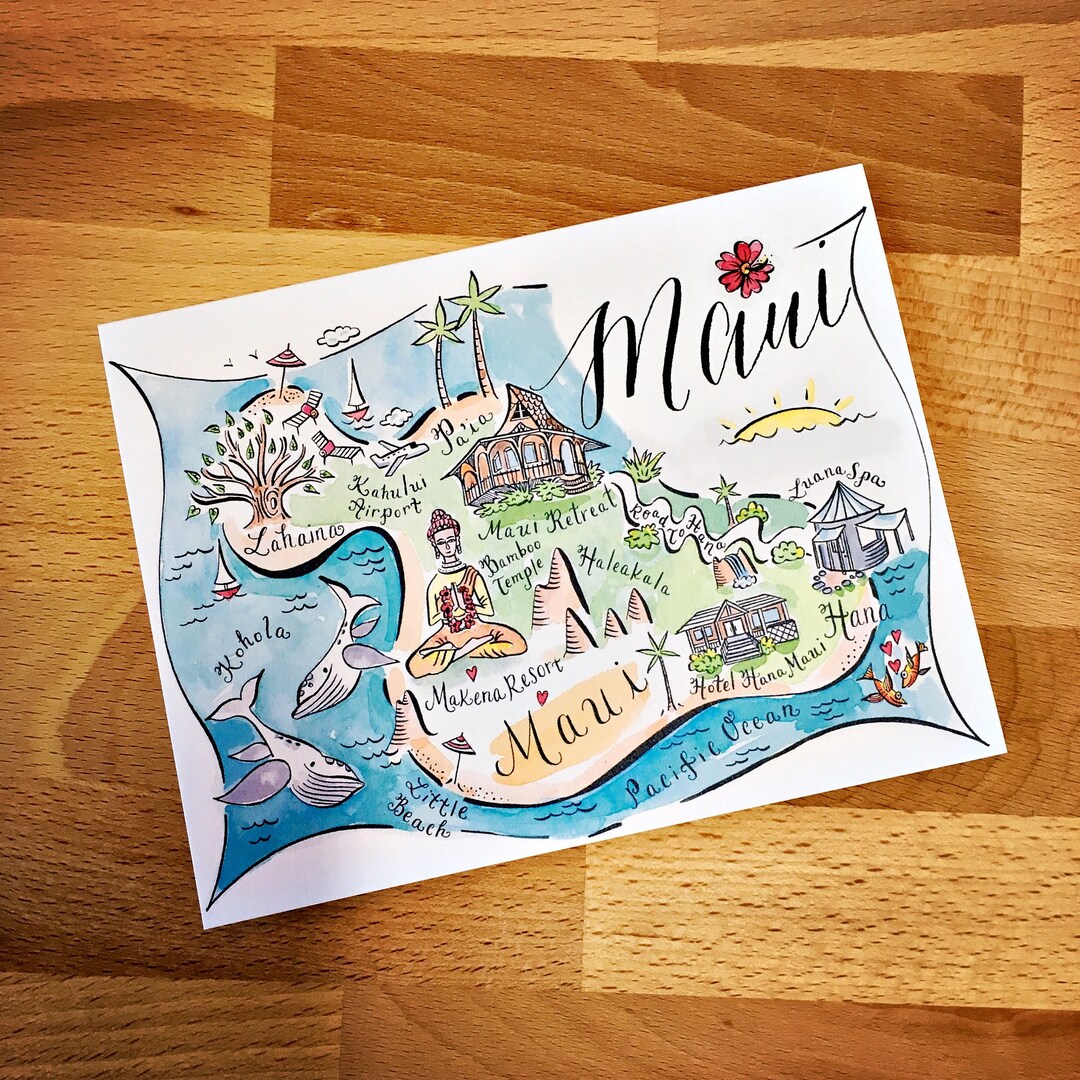 Maui Note Card - Etsy