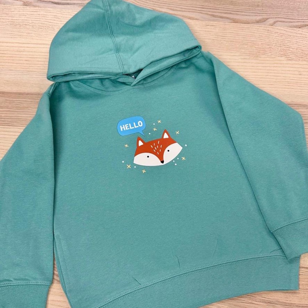 Hello Goodbye Fox! Illustrated Design Toddler Pullover Fleece Hoodie - Etsy