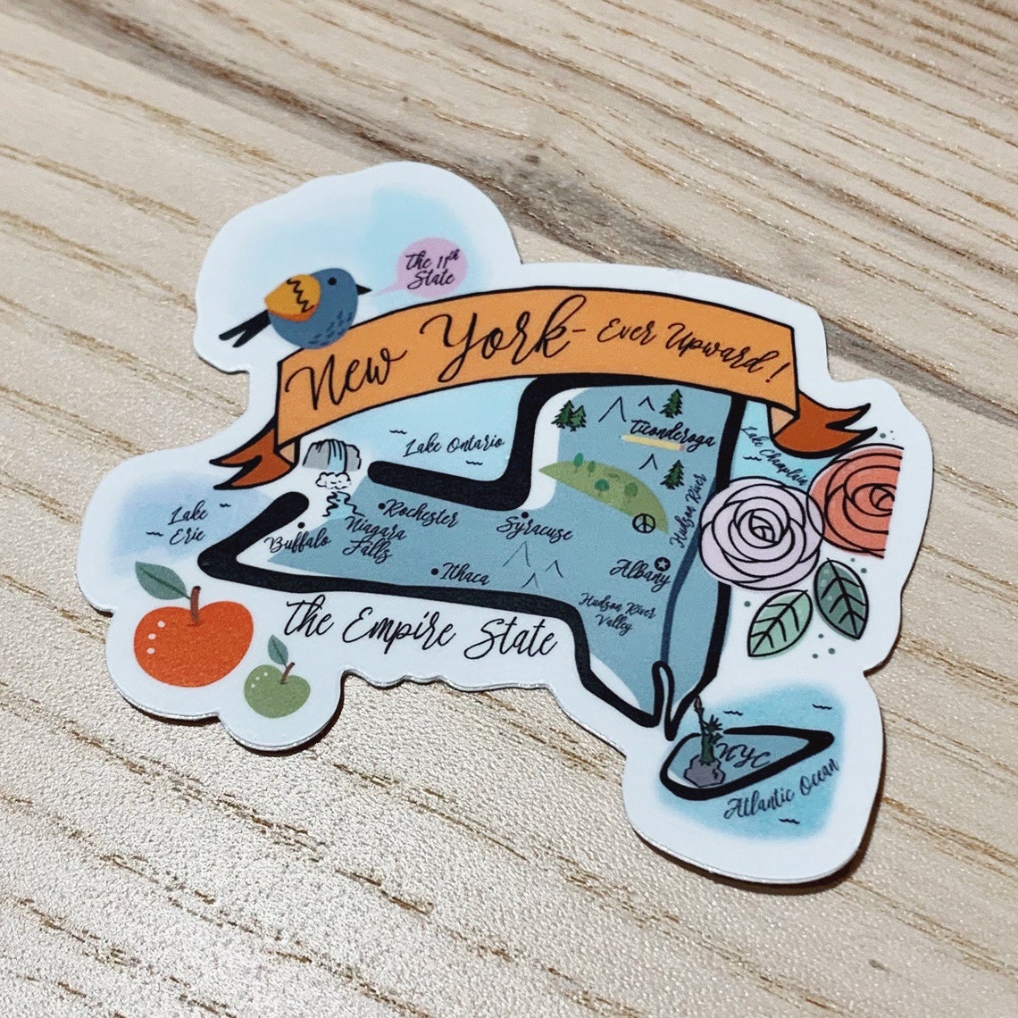 New York State Vinyl Sticker - Etsy