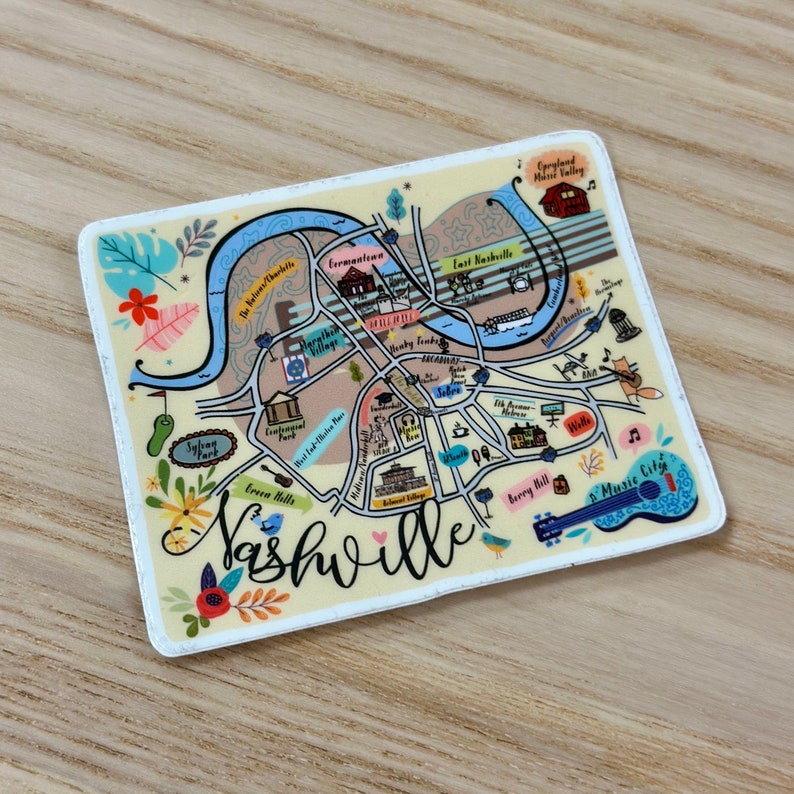 Nashville Vinyl Sticker - Etsy