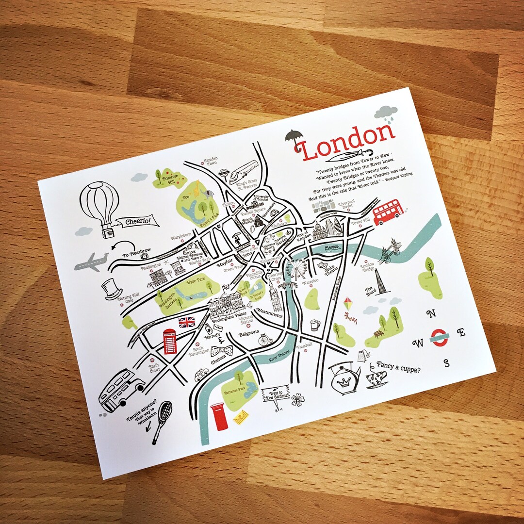 London Note Card (design 1) - Etsy