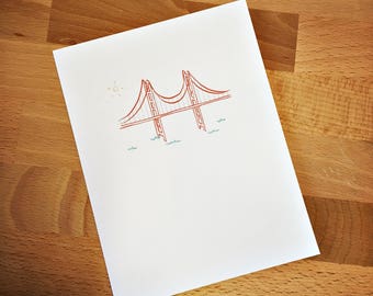 Bridge Note Card - Etsy