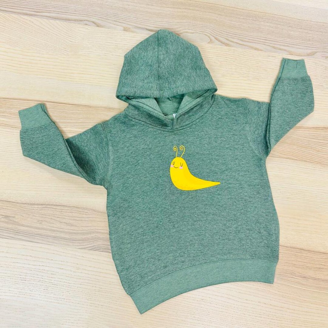 Banana Sluggy Illustrated Design Toddler Pullover Fleece Hoodie - Etsy