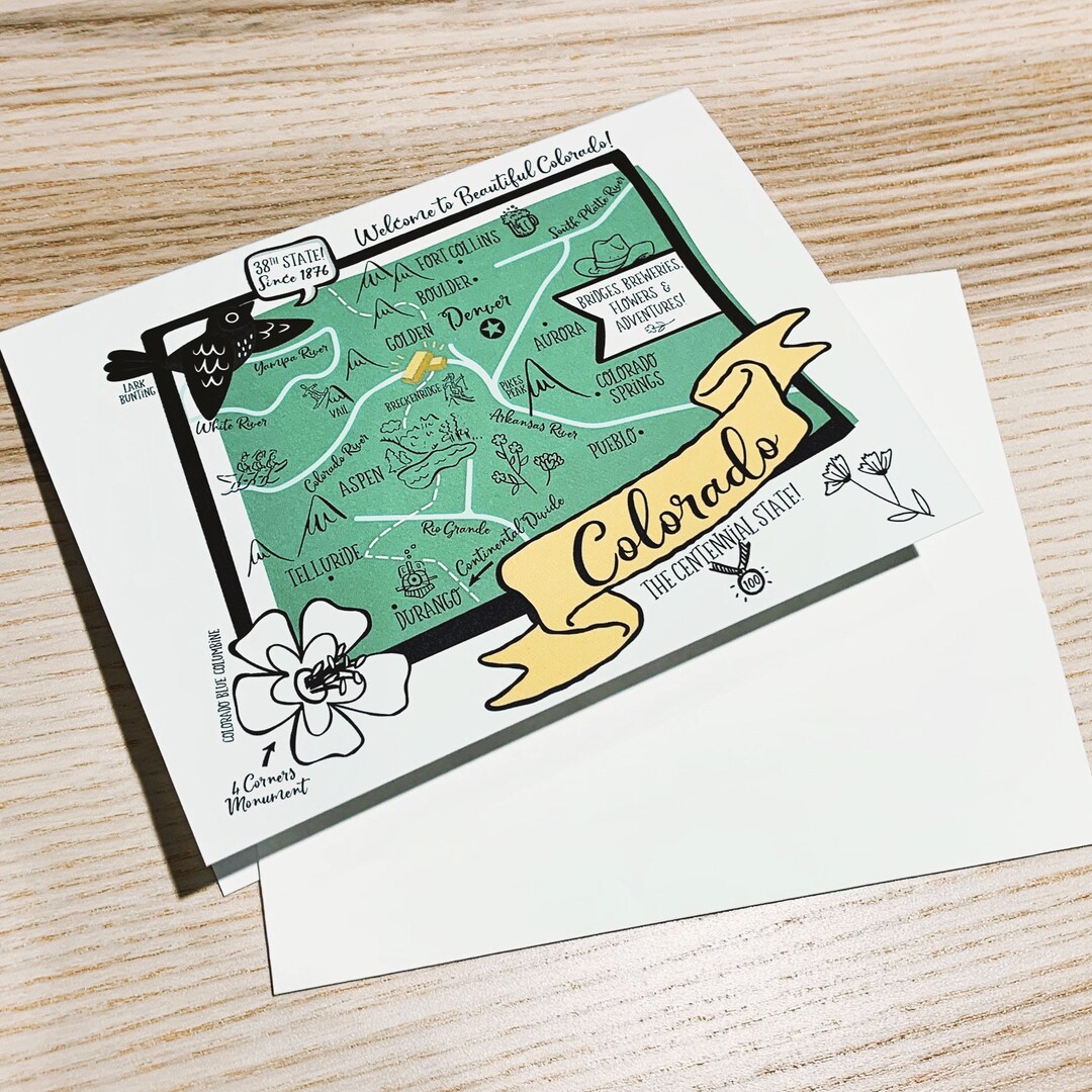Colorado Note Card - Etsy