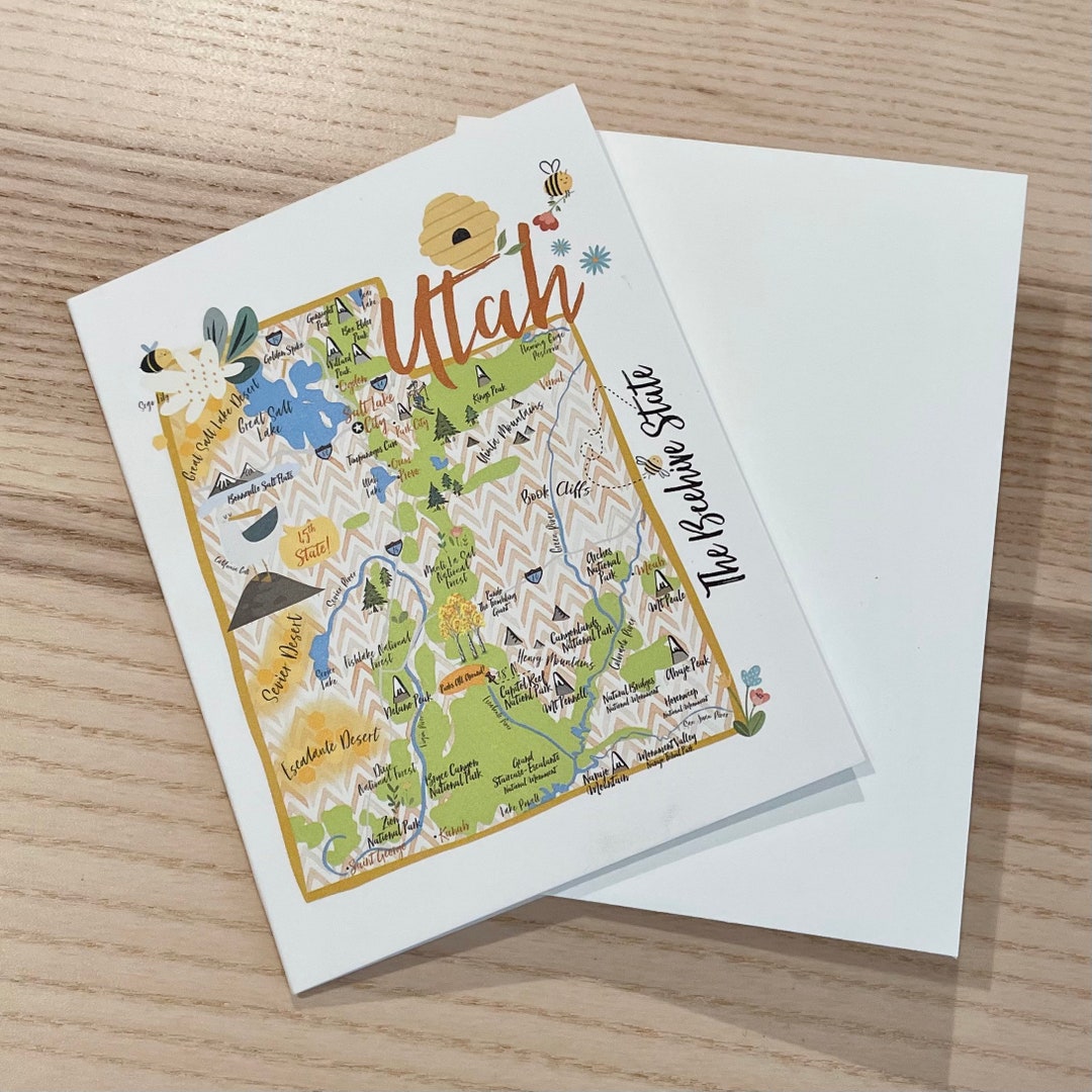 Utah Note Card - Etsy