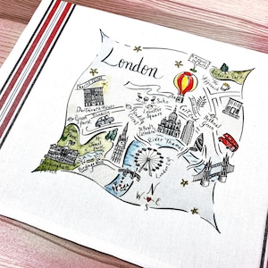 London design 2 Map Full Color Note Card - Etsy