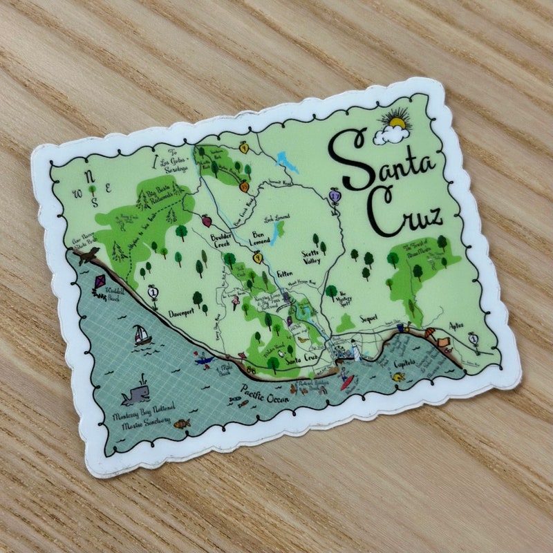 Santa Cruz Stickers - Etsy
