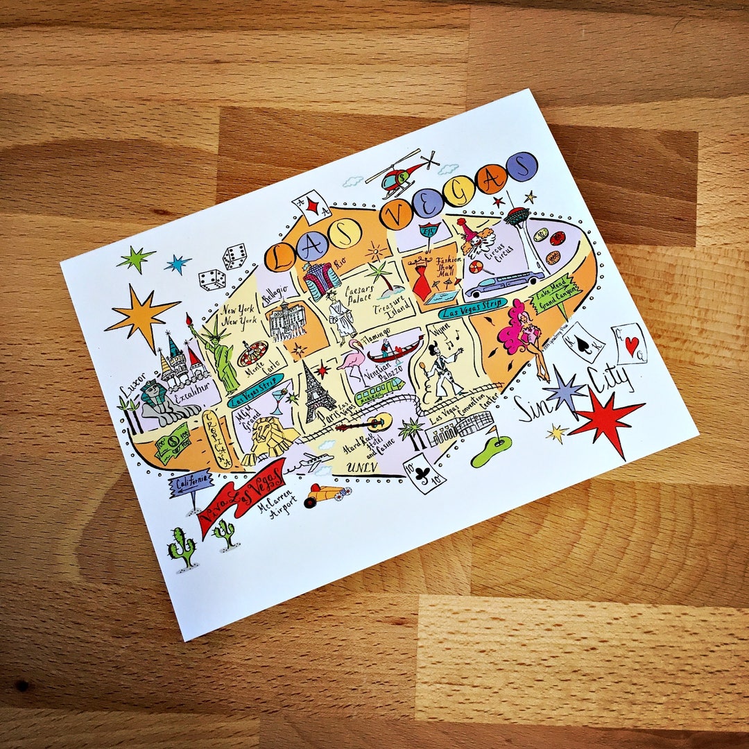 Las Vegas Note Card - Etsy