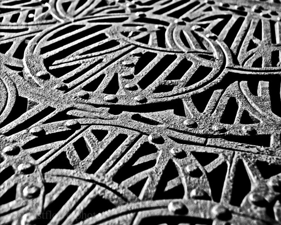 Items similar to Black gray wrought iron texture pattern photograph ...