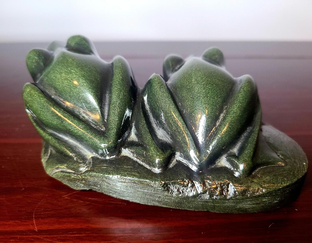 Frog Stone Statue, Pair of Green Frogs, Couple, Handmade in Africa. - Etsy