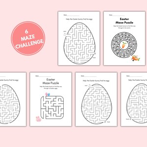 40 Printable Easter Activity Book Includes Coloring Pages, Activity ...