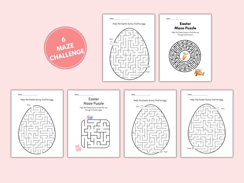 40 Printable Easter Activity Book Includes Coloring Pages, Activity ...