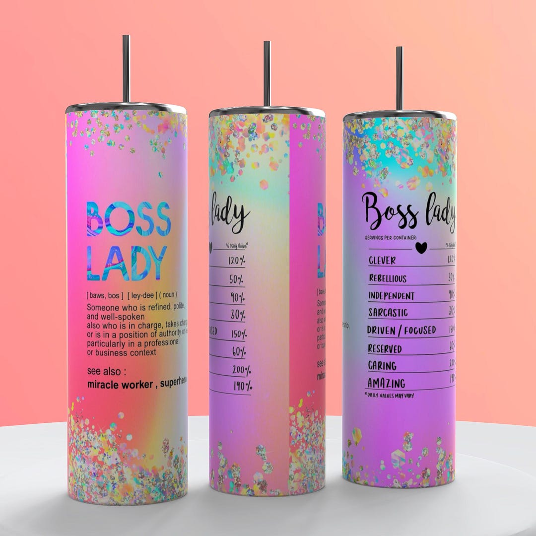 Boss Lady Pink or Yellow - 20 Oz Tumbler - Etsy