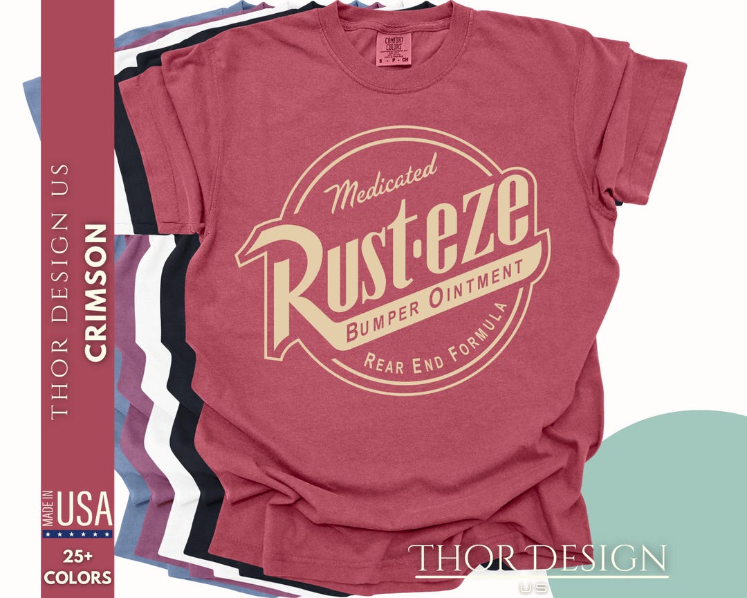 Cars Rust-eze Comfort Colors T-shirt | Halloween Costume Medicated ...