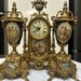 Lancini Italian Bronze Mantel Clock - Mechanical F. Hermle With Two ...