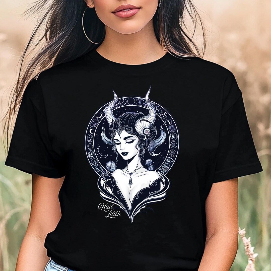 Lilith Gothic Art Shirt Dark Goddess Occult Lunar Magic Celestial ...