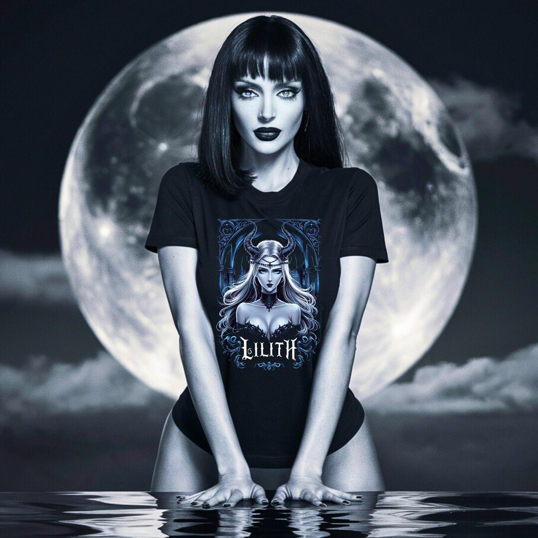 Gothic Lilith Horned Queen Shirt, Dark Goddess Occult Tee, Witchcore ...