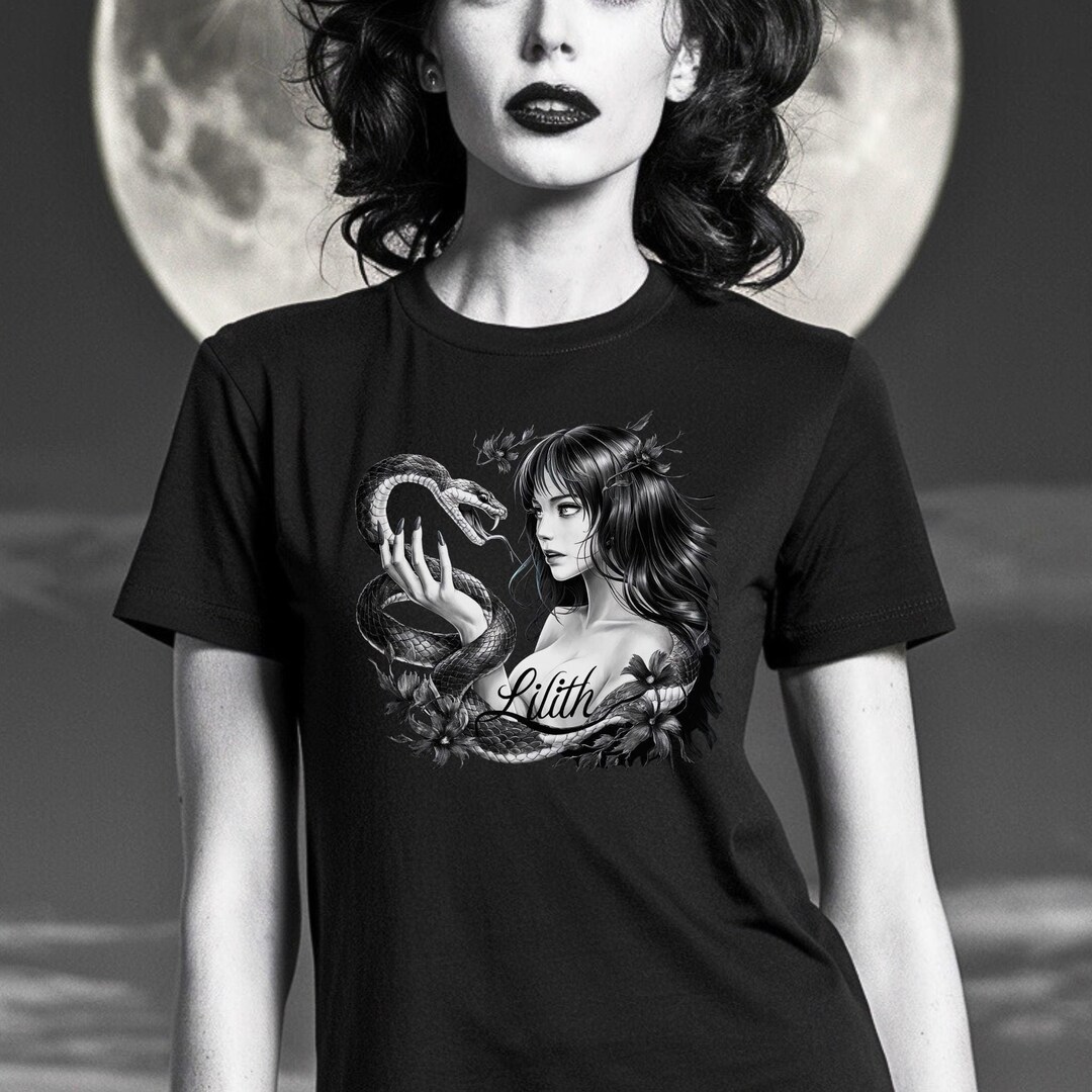 Gothic Lilith Tee | Lilith T-shirt | Gothic Lilith | Lilith Serpent Tee ...