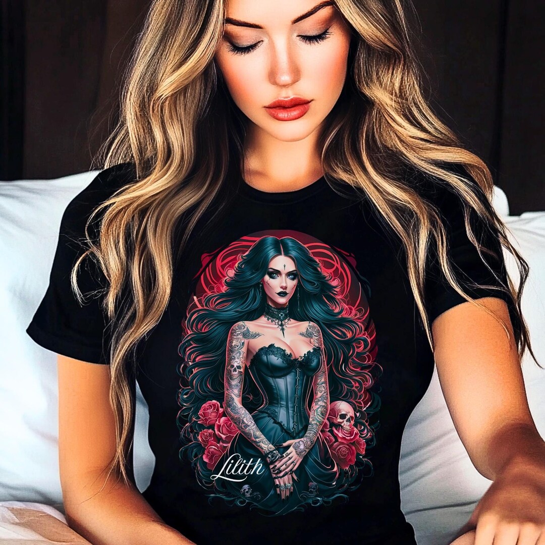 Gothic Shirt | Lilith Shirt | Gothic Lilith T-shirt | Medieval Lilith ...
