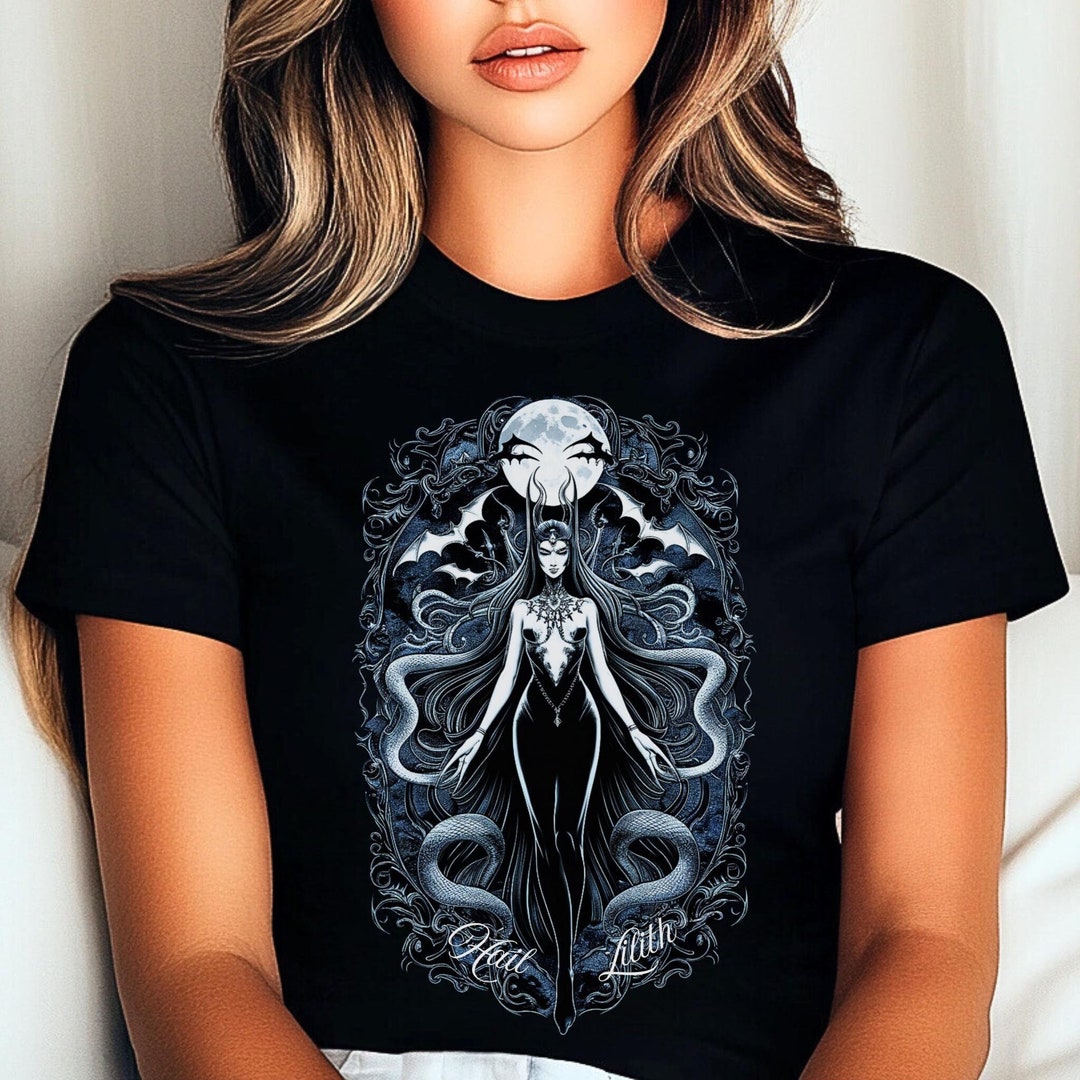 Gothic Lilith Tee | Medieval Lilith Shirt | Gothic Gift | Dark Fantasy ...