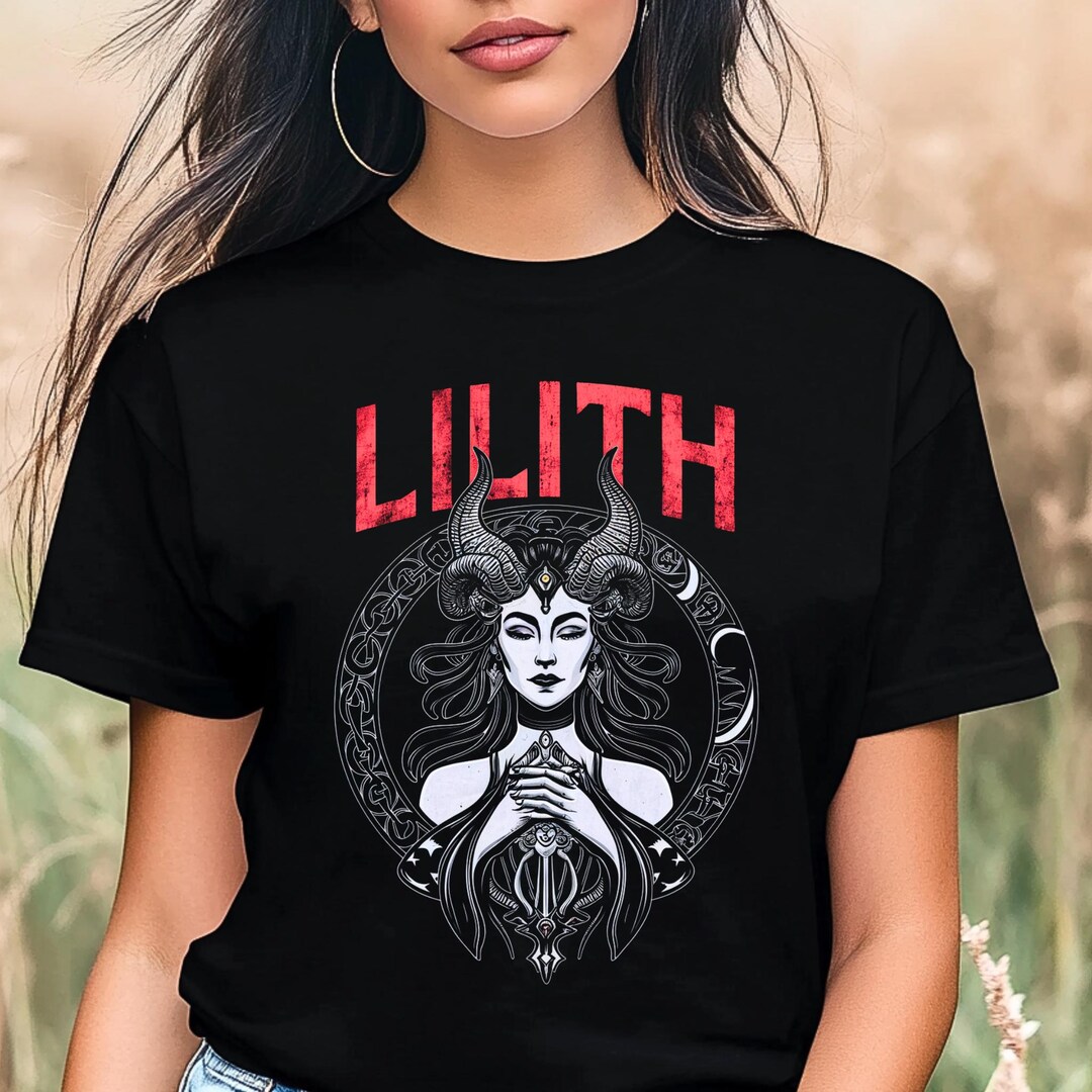 Lilith Gothic Occult Shirt, Dark Goddess Tee, Witchy Esoteric Apparel ...