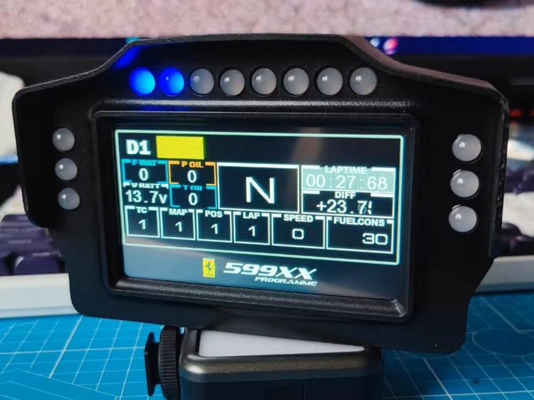 4.3" Sim Racing Dashboard – Touchscreen, RGB Leds, and Simhub Support ...