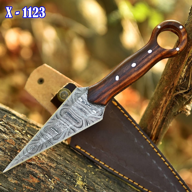 Handmade Dual Edge Boot Knife , Damascus Best Hunting Knife , Handmade ...