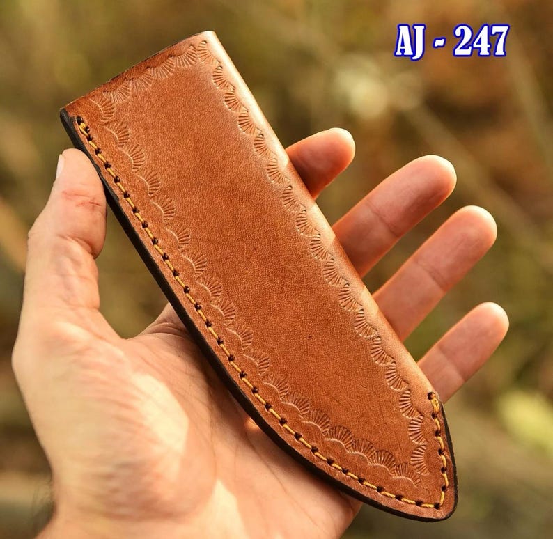 Handmade Leather Knife Sheath, Fixed Blade Belt Holster, Engraved - Etsy