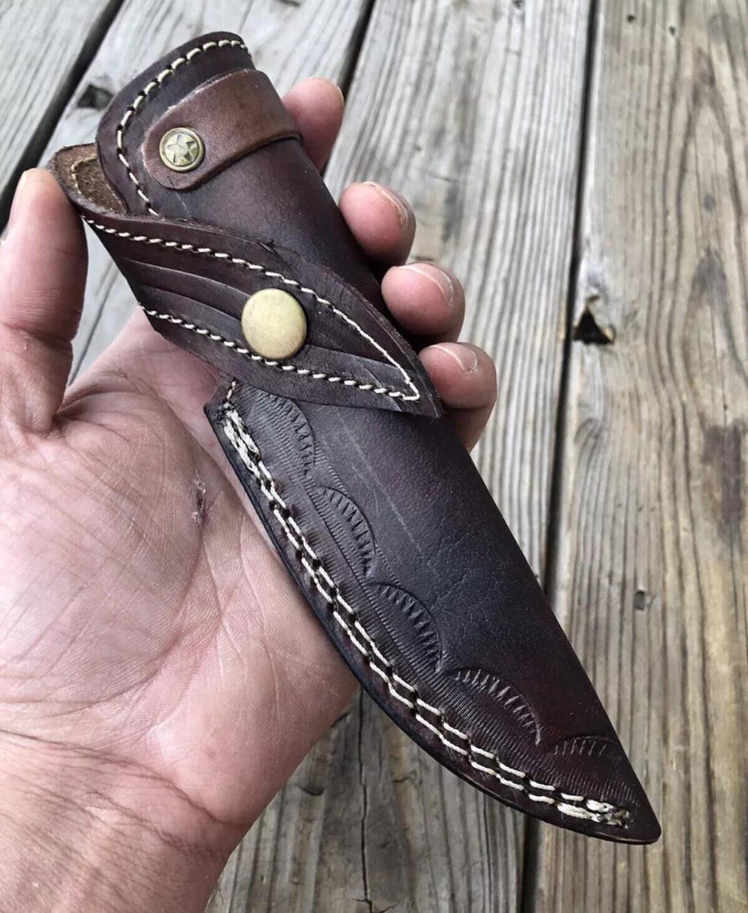 Custom Handmade Leather Knife Sheath Fixed Blade Belt Sheath Gift for ...
