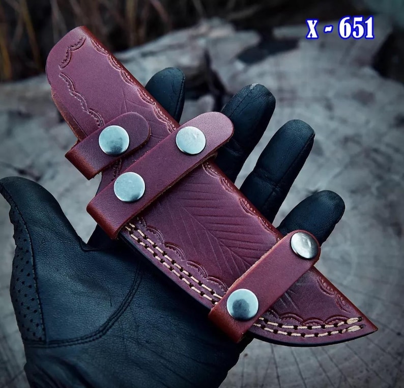 Handmade Leather Knife Sheath, Fixed Blade Belt Holster - Etsy