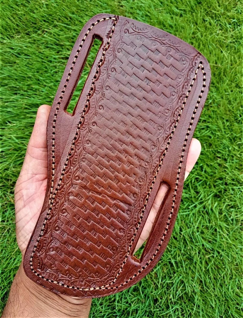 Handmade Leather Knife Sheath, Fixed Blade Belt Holster - Etsy