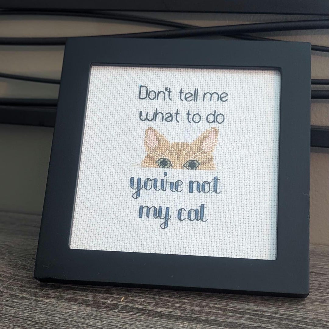 Don't Tell Me What to Do, You're Not My Cat Finished Subversive Cat ...