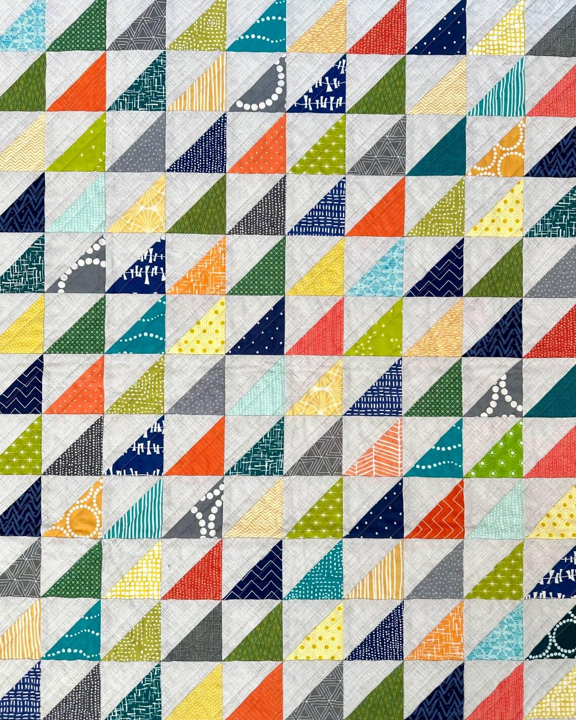 Half Square Triangle Quilt - Etsy