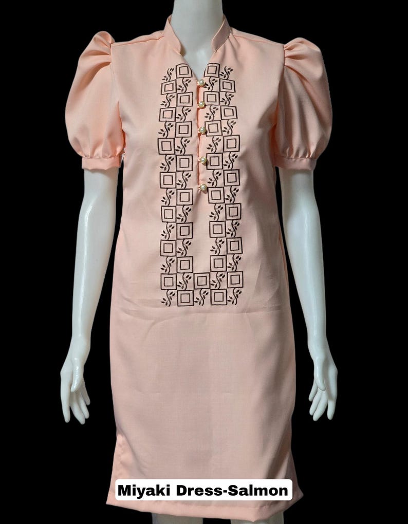 Formal Miyaki Barong Dress - Etsy