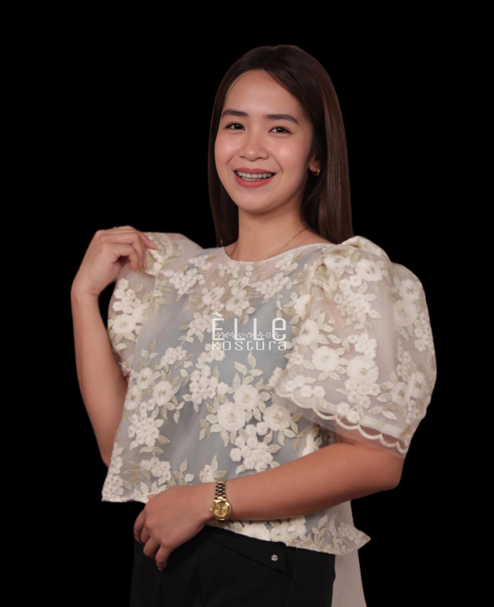 Fiona Full Lace Filipiniana Top/blouse Cream Color - Etsy